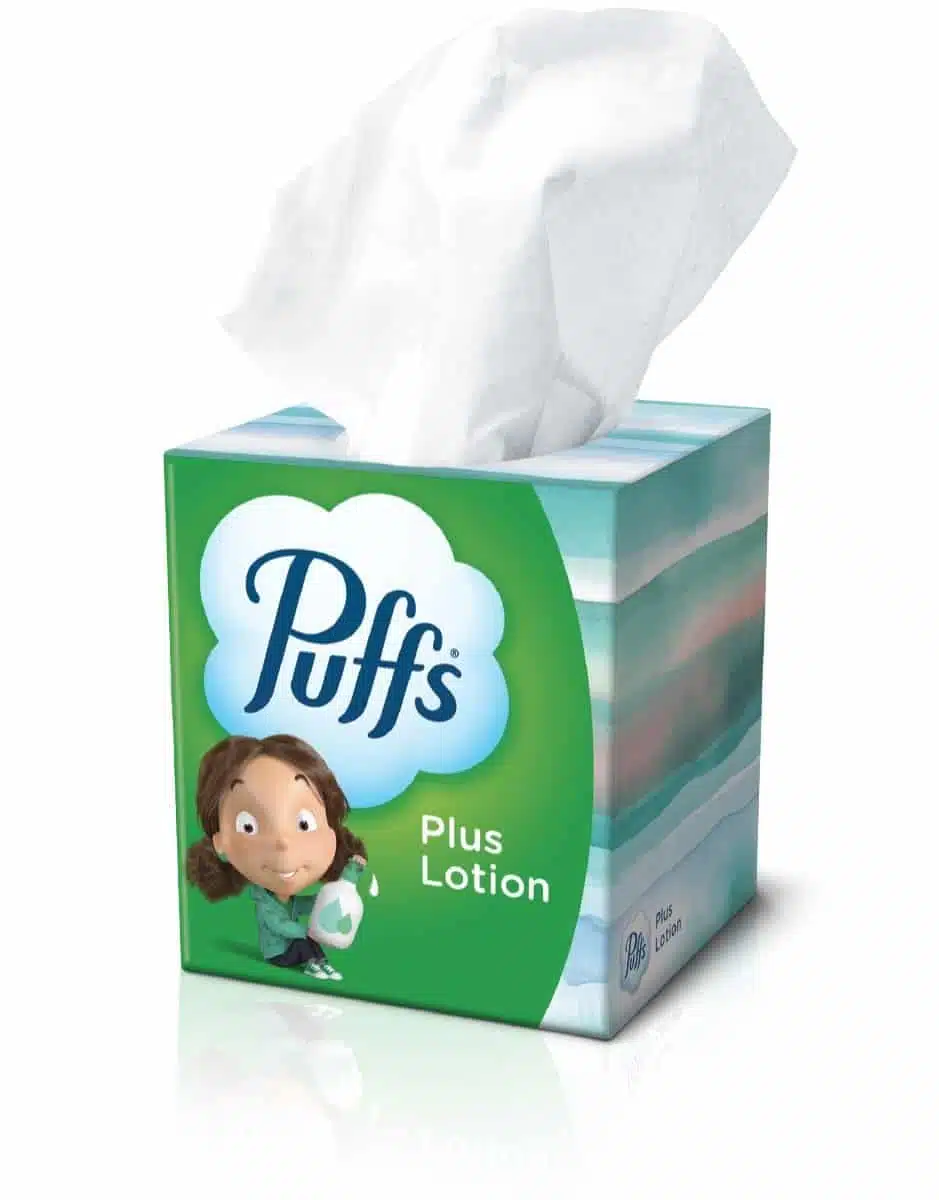 Puffs Tissue Logo Puffs Ultra Soft & Strong Facial Tissues, 12 Pk.